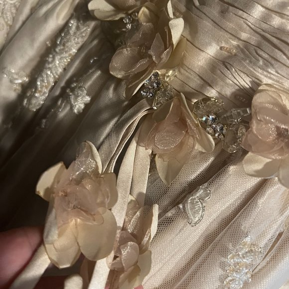 custom | Dresses | Custom Hand Beaded Top Dress And Full Length Skirt ...
